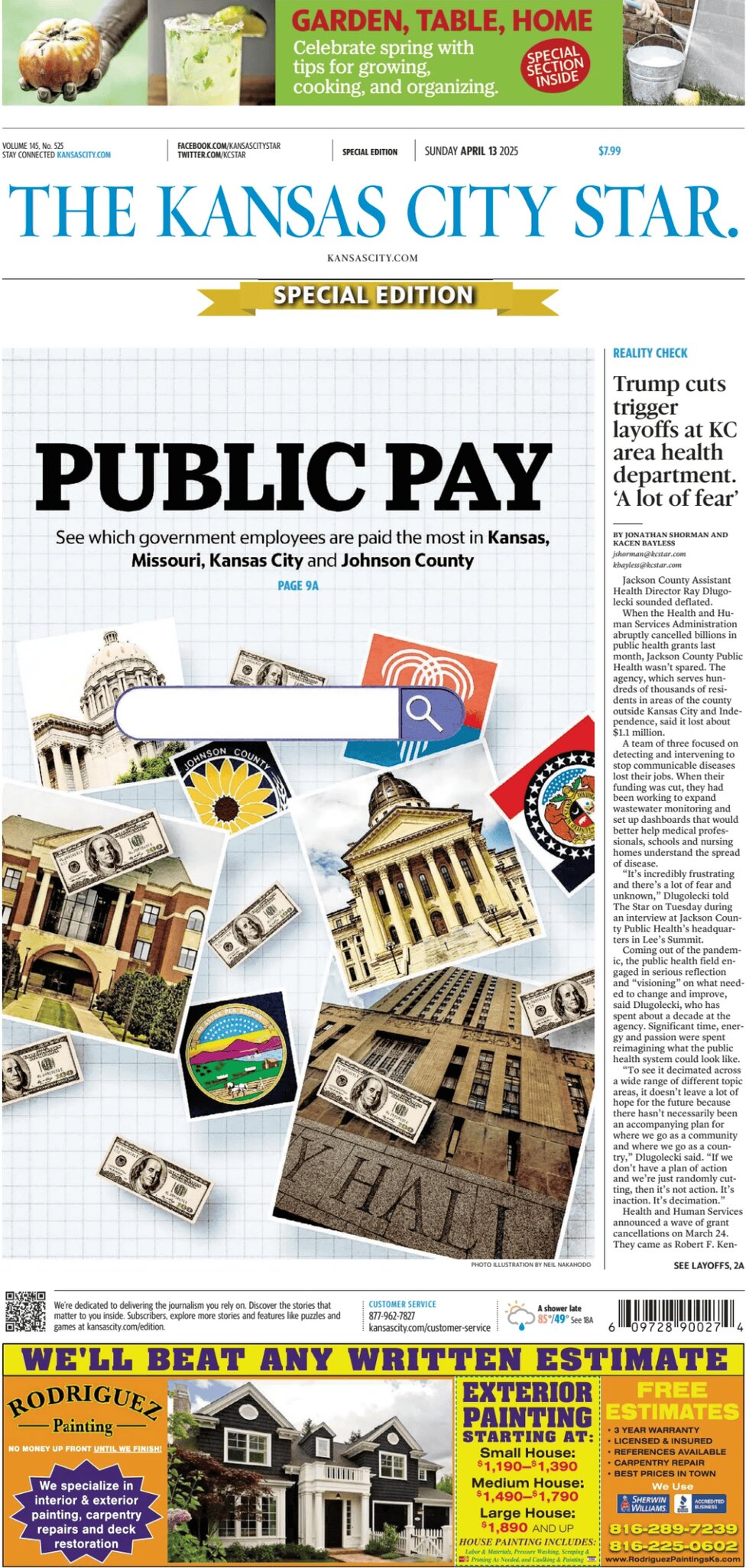 The Kansas City Star - Today's Front Page, 13/04/2025