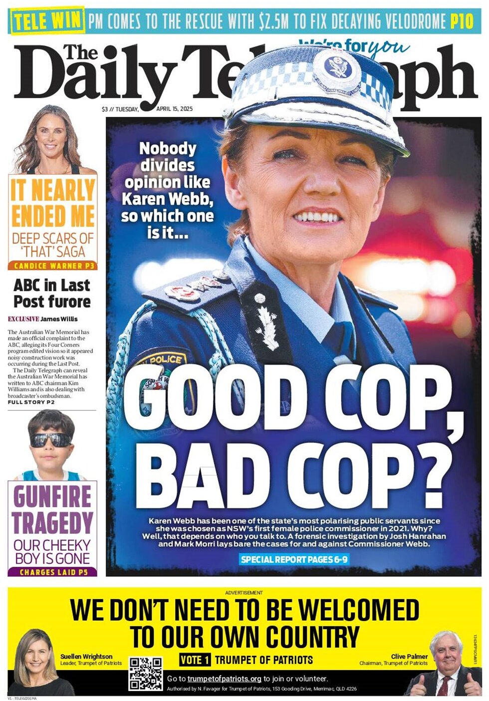 The Daily Telegraph (Sydney) - Today's Front Page, 15/04/2025