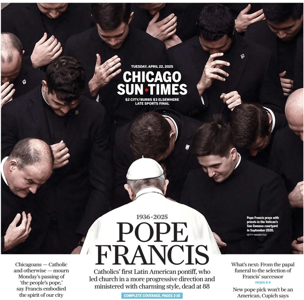 Chicago Sun-Times - Today's Front Page, 22/04/2025