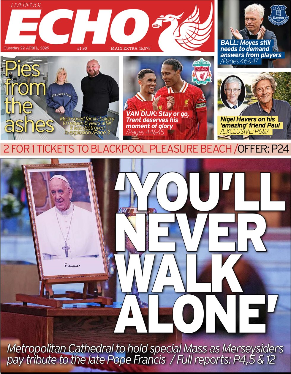 Liverpool Echo - Today's Front Page, 22/04/2025
