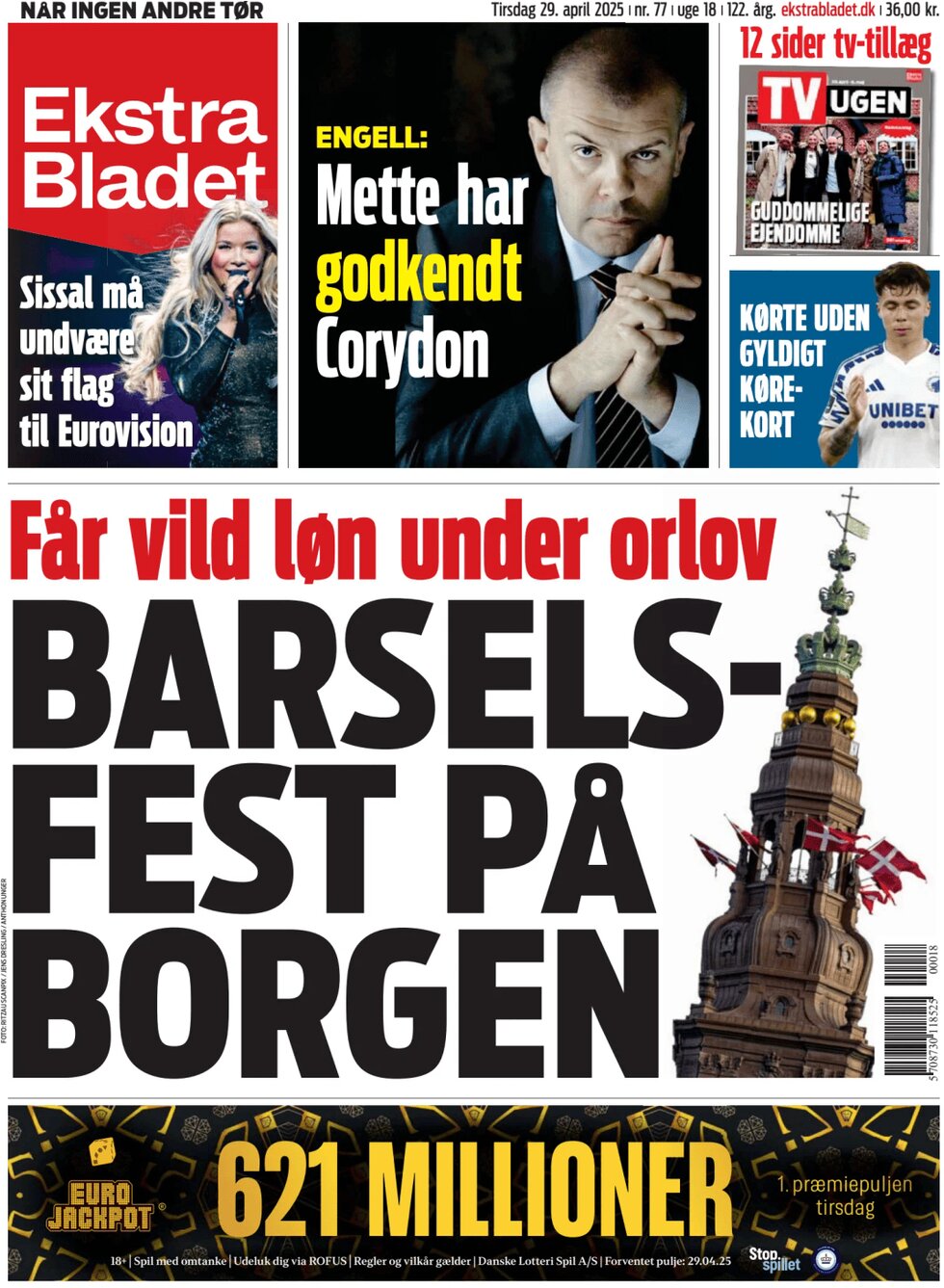 Ekstra Bladet - Today's Front Page, 29/04/2025
