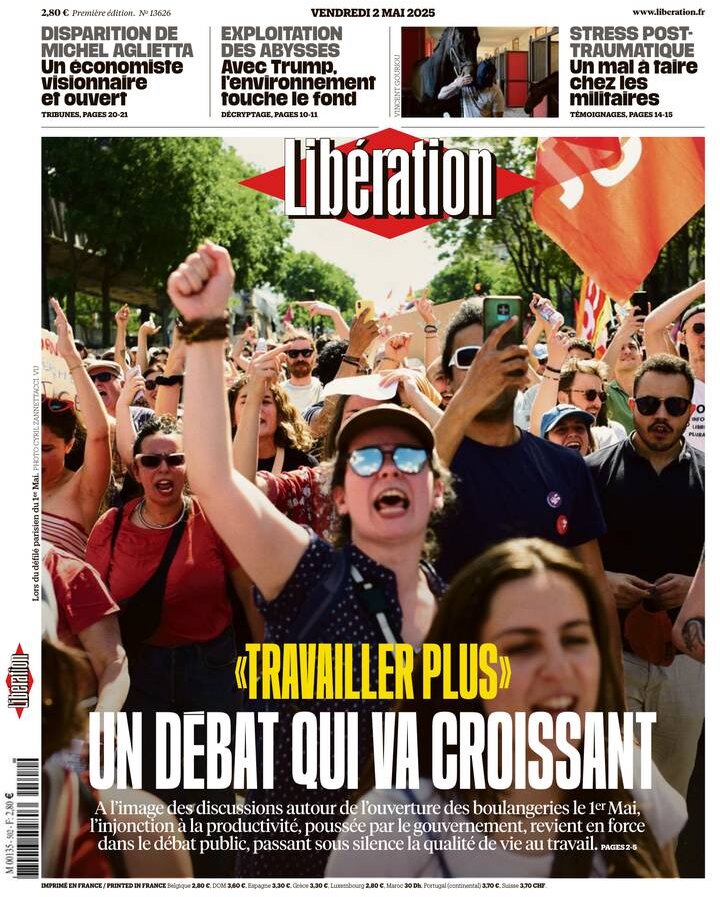 Libération - Today's Front Page, 02/05/2025