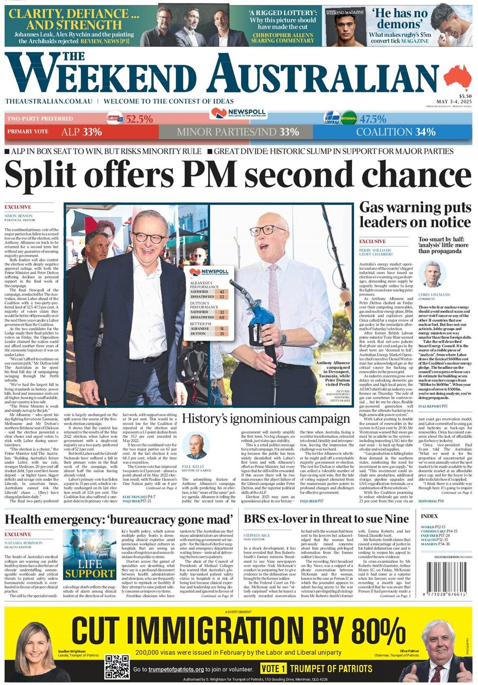 The Australian - Today's Front Page, 04/05/2025