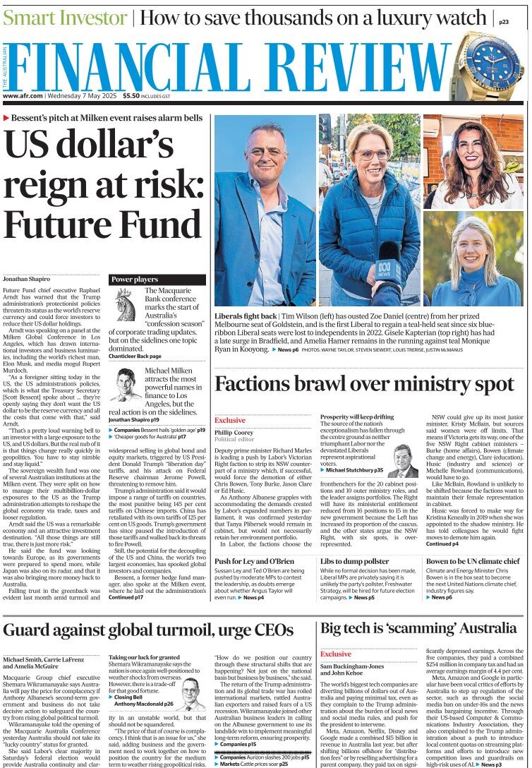 Financial Review - Today's Front Page, 07/05/2025