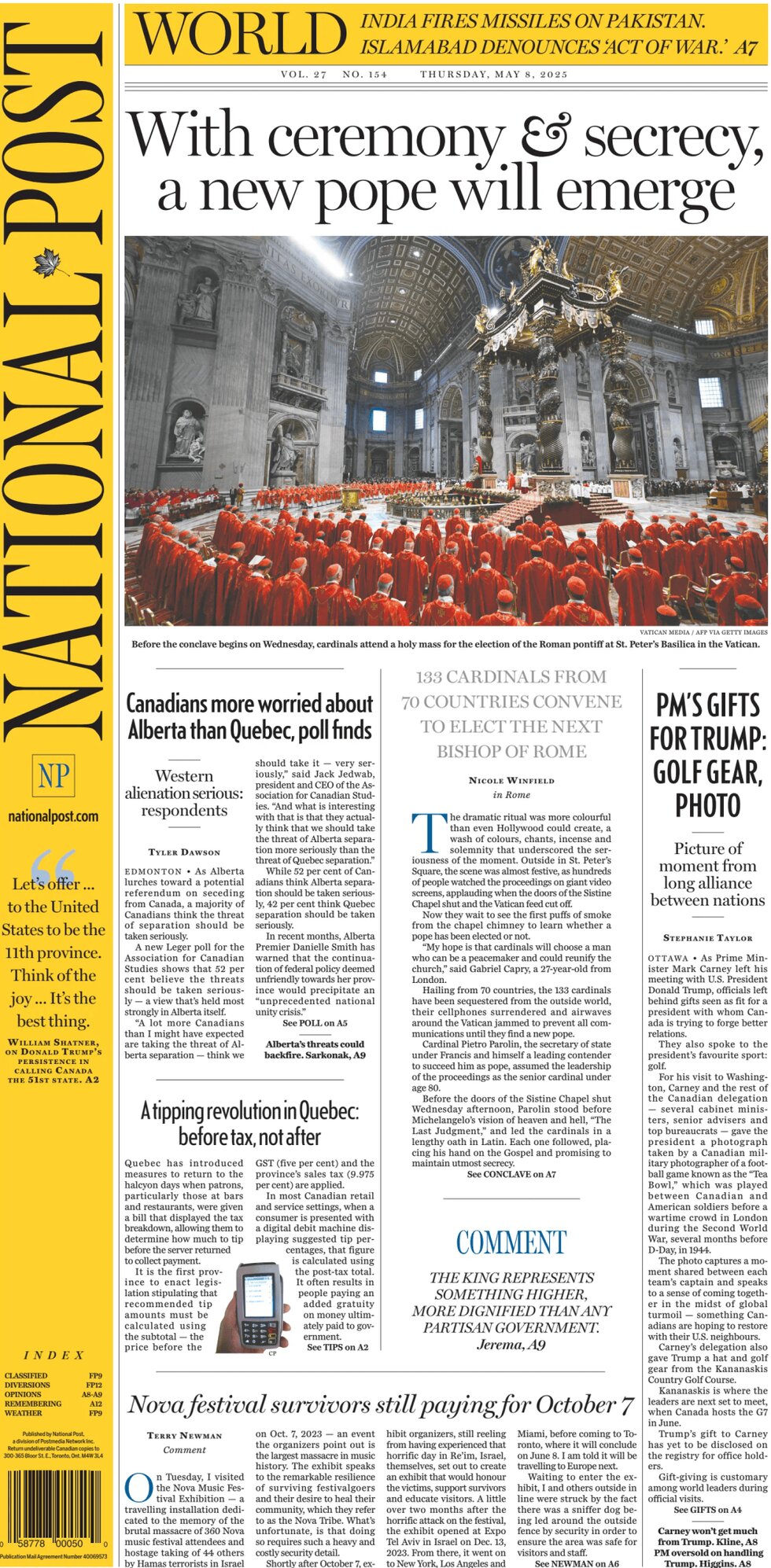 National Post - Today's Front Page, 08/05/2025
