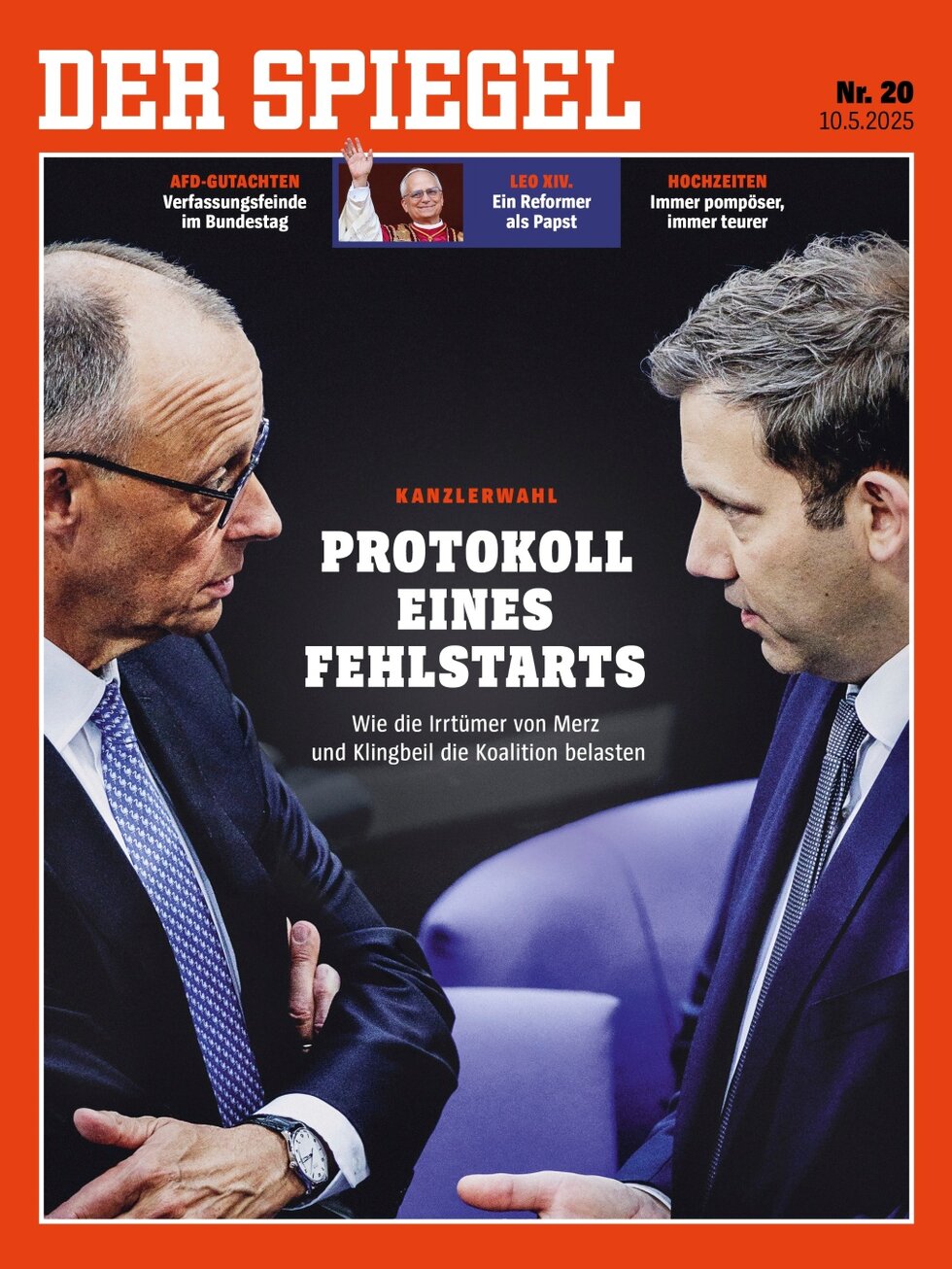 Der Spiegel - Today's Front Page, 10/05/2025