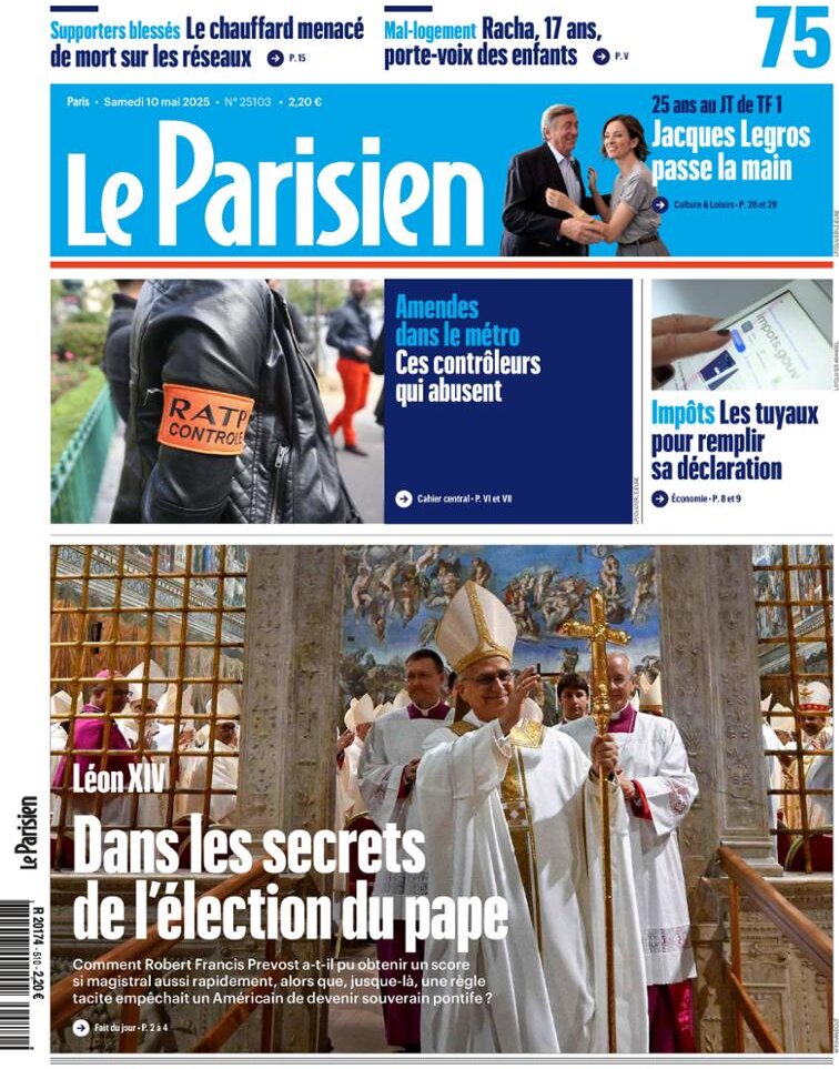 Le Parisien - Today's Front Page, 10/05/2025