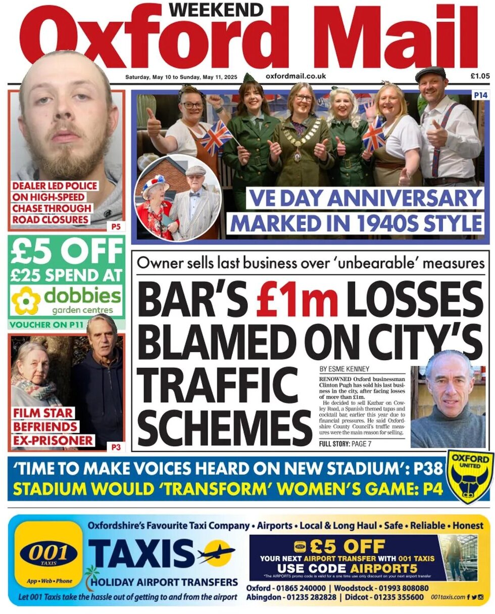 Oxford Mail - Today's Front Page, 11/05/2025