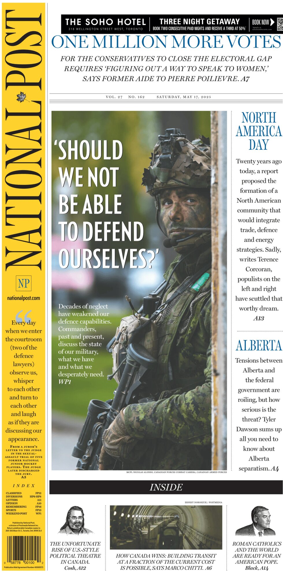 National Post - Today's Front Page, 17/05/2025