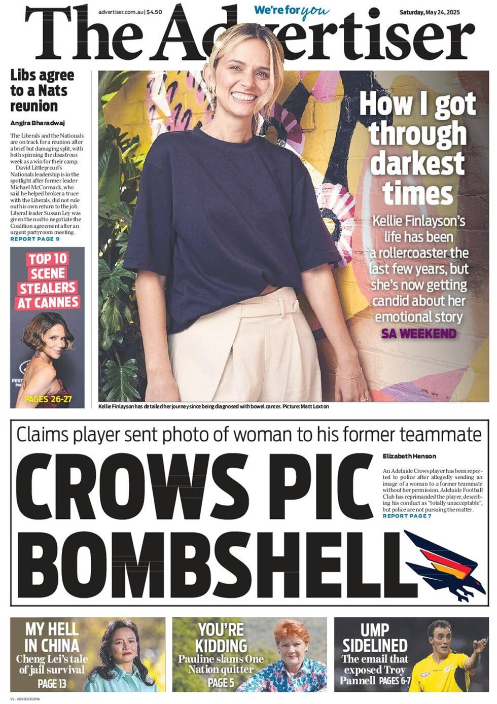 The Advertiser - Today's Front Page, 24/05/2025