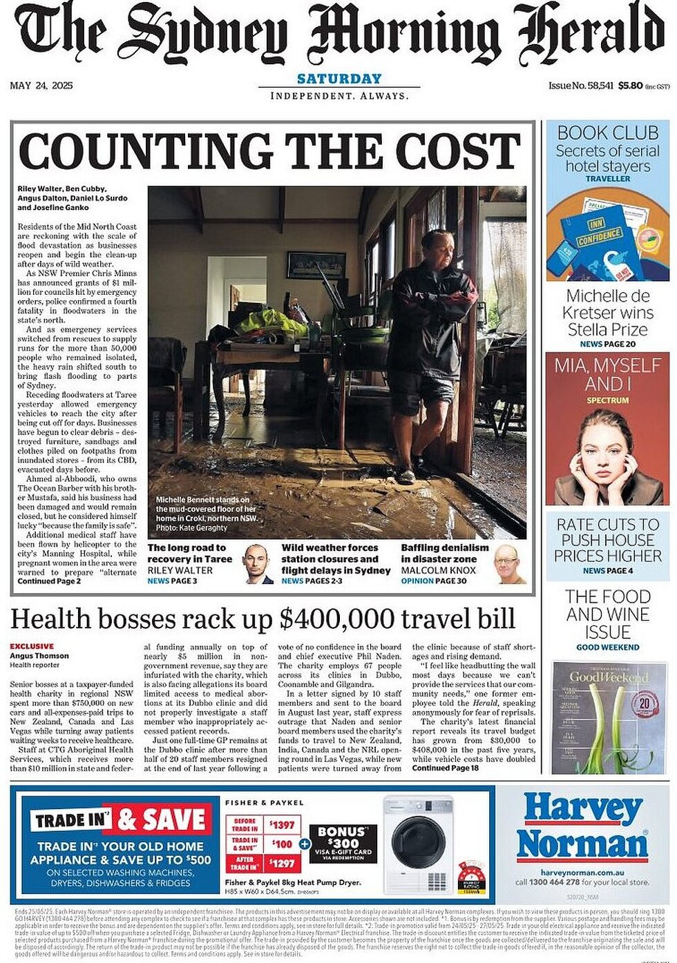 The Sydney Morning Herald - Today's Front Page, 24/05/2025