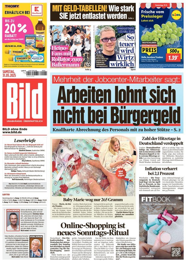 Bild - Today's Front Page, 31/05/2025