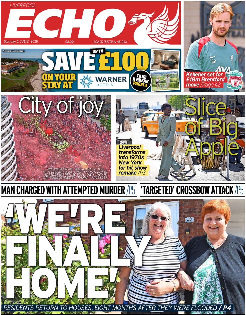 Liverpool Echo - Today's Front Page, 02/06/2025