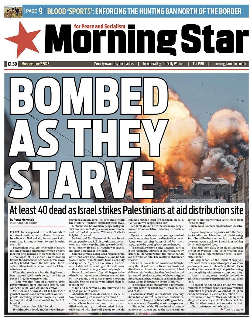 Morning Star - Today's Front Page, 02/06/2025
