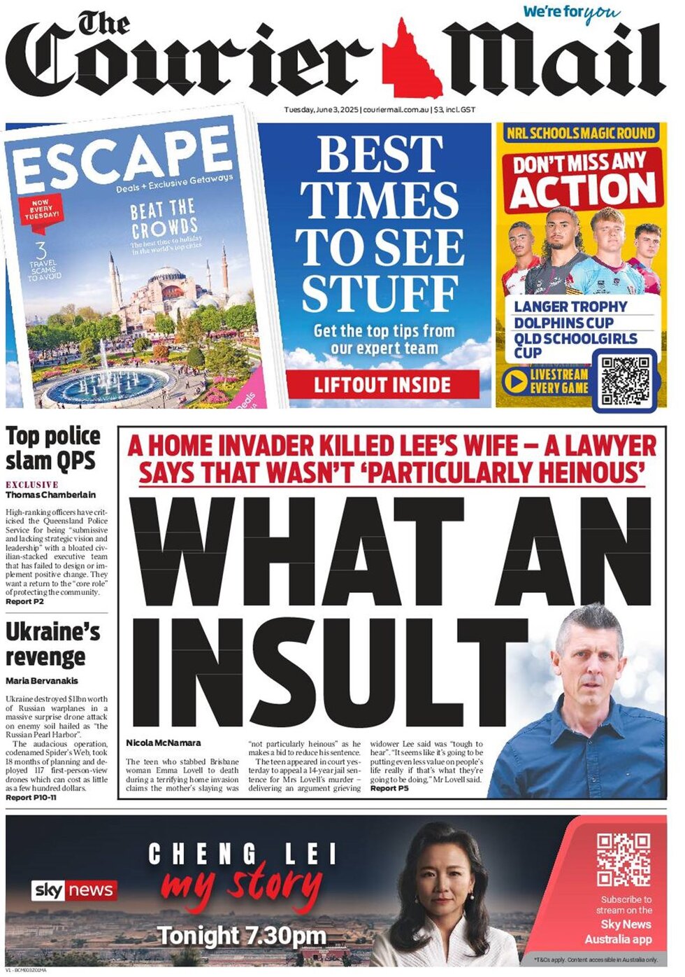 The Courier-Mail - Today's Front Page, 03/06/2025