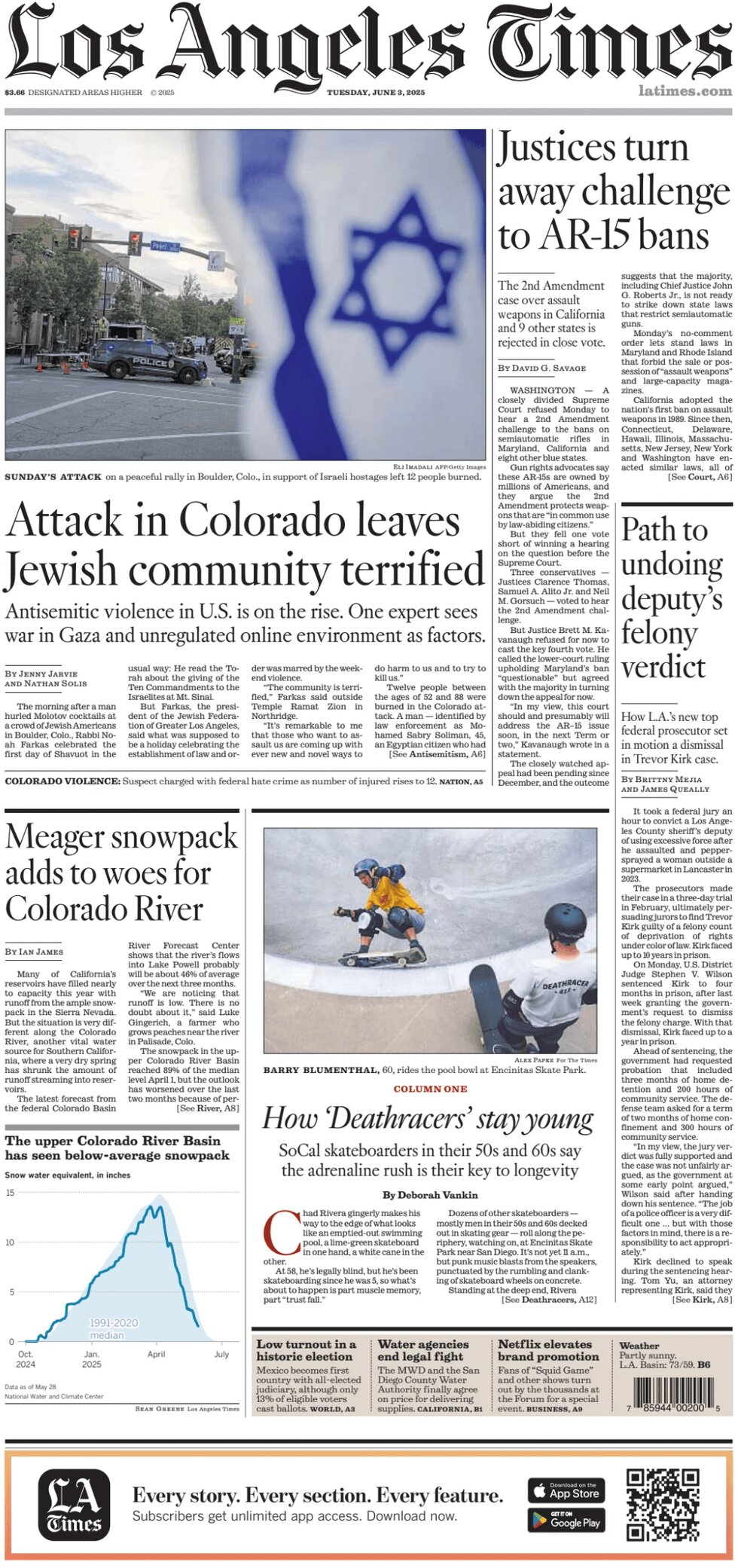Los Angeles Times - Today's Front Page, 03/06/2025