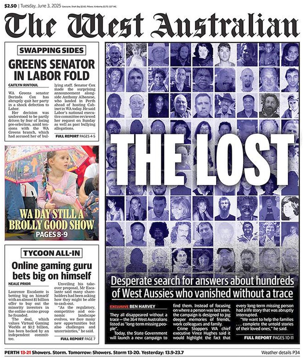 The West Australian - Today's Front Page, 03/06/2025