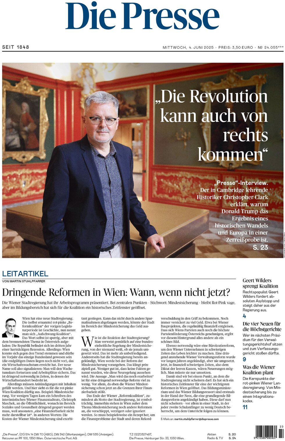 Die Presse - Today's Front Page, 04/06/2025