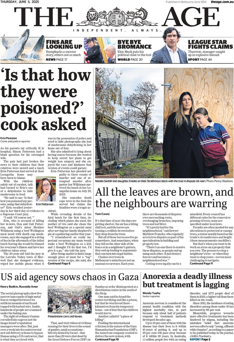 The Age - Today's Front Page, 05/06/2025