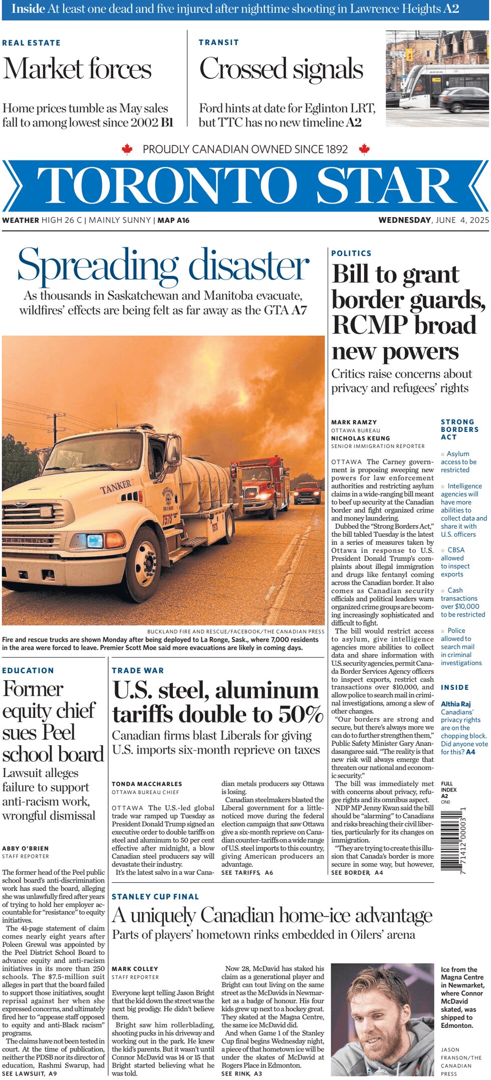 Toronto Star - Today's Front Page, 04/06/2025