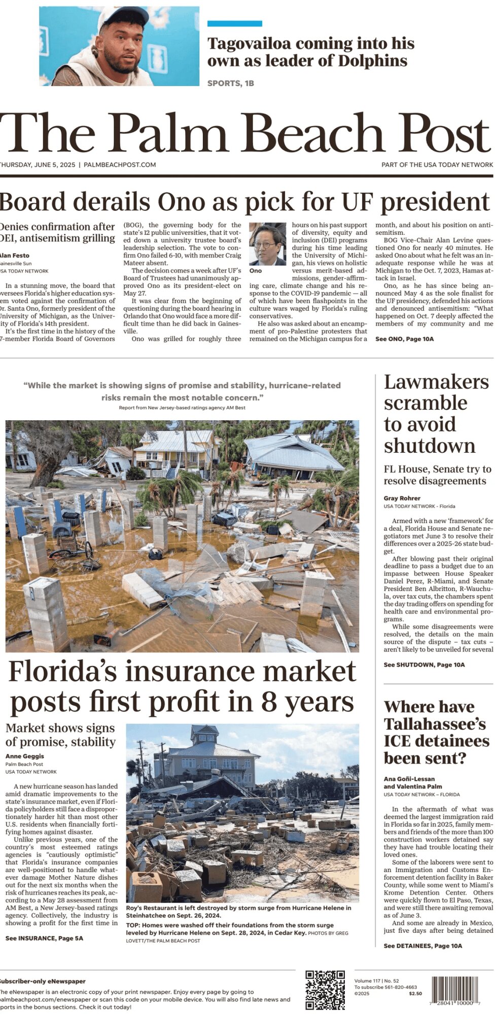 The Palm Beach Post - Today's Front Page, 05/06/2025