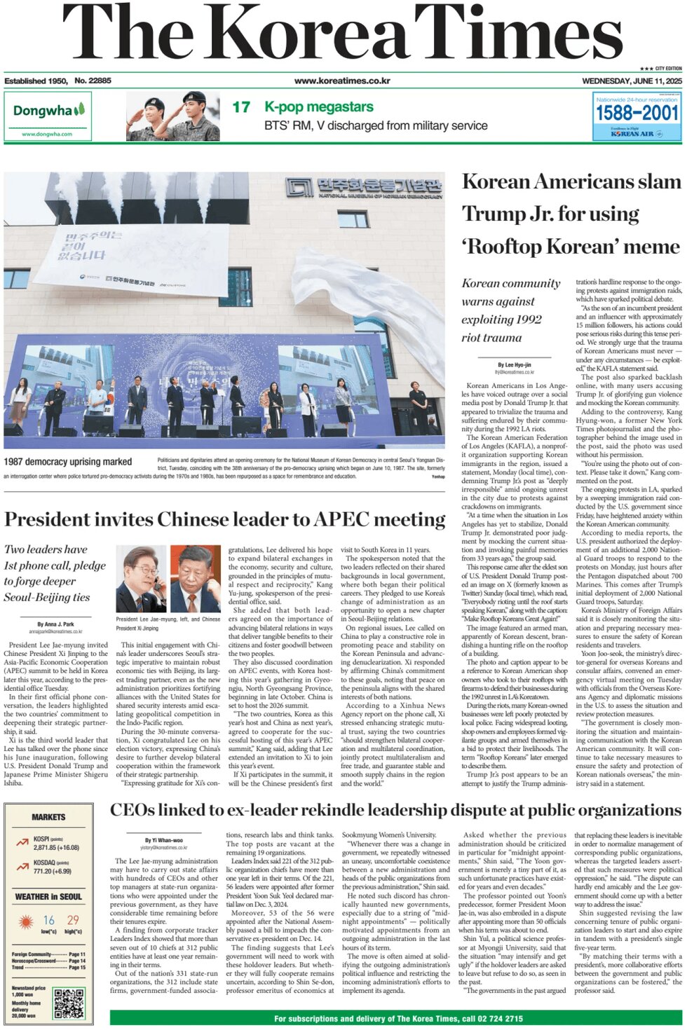 The Korea Times - Today's Front Page, 11/06/2025