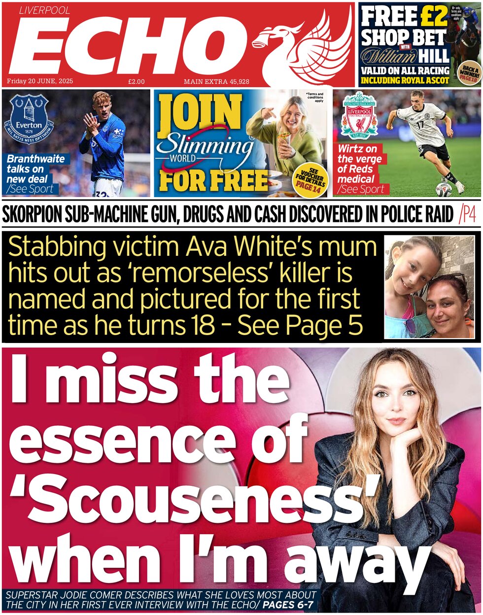 Liverpool Echo - Today's Front Page, 20/06/2025