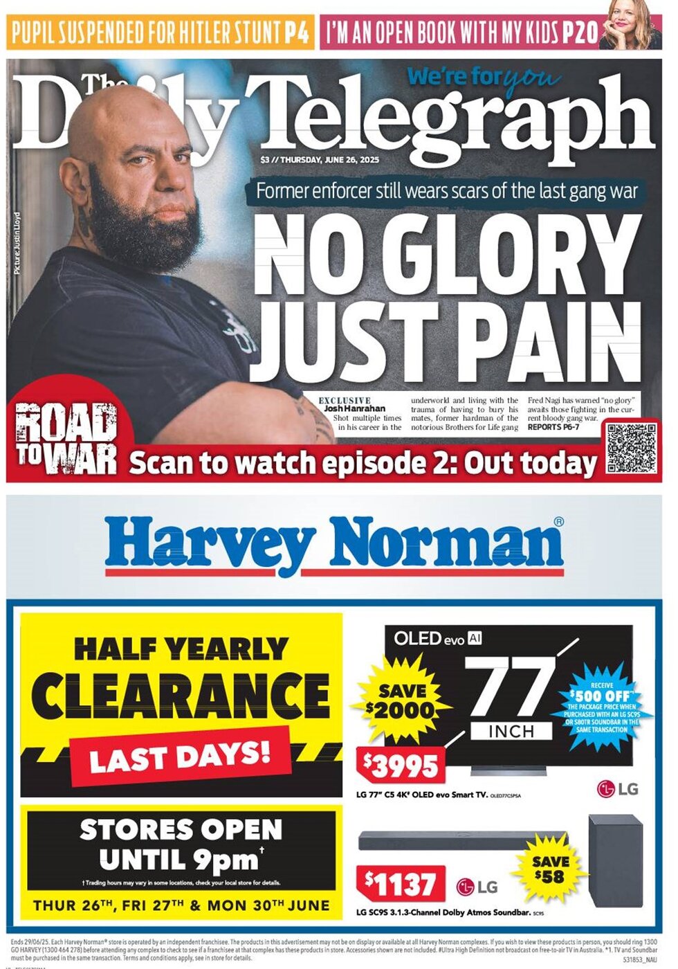 The Daily Telegraph (Sydney) - Today's Front Page, 26/06/2025