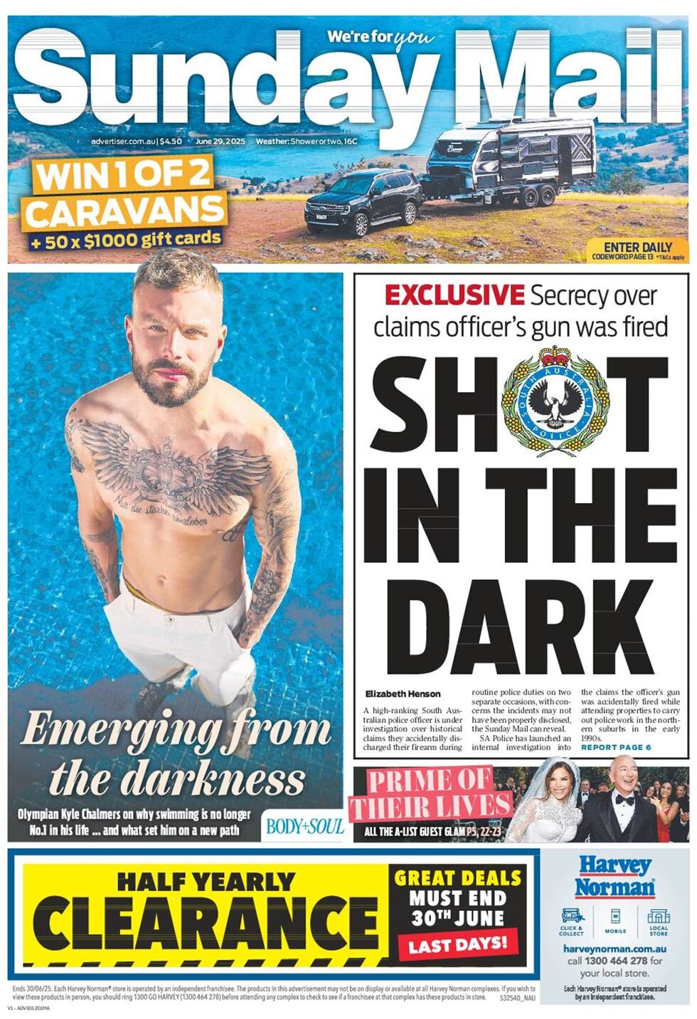 The Advertiser - Today's Front Page, 29/06/2025