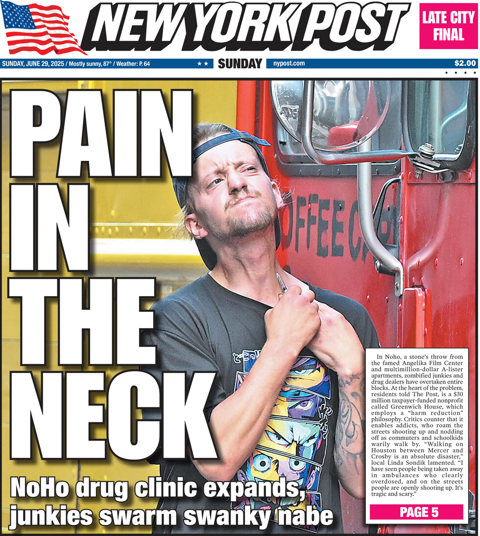 New York Post - Today's Front Page, 29/06/2025