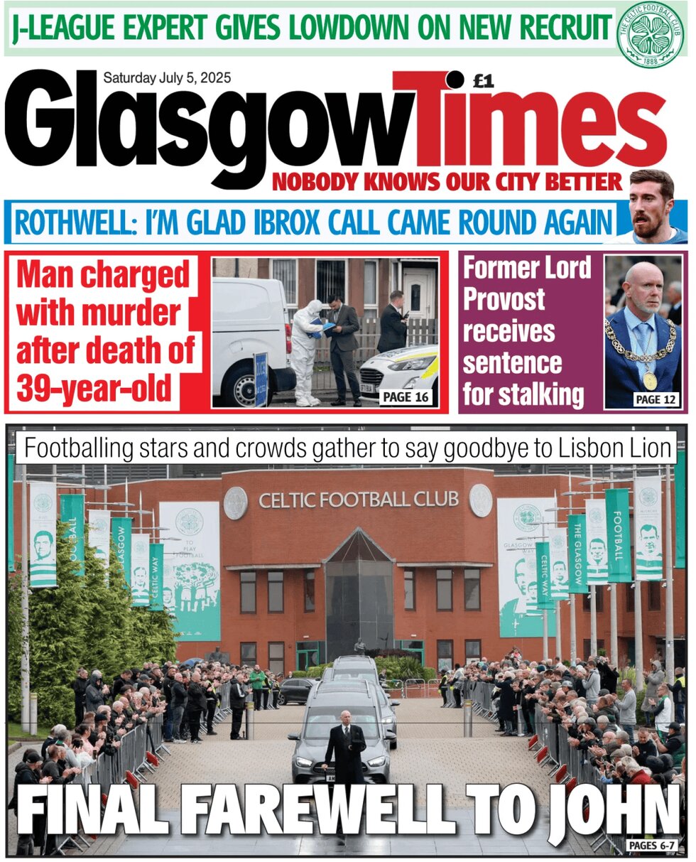 Glasgow Times - Today's Front Page, 05/07/2025