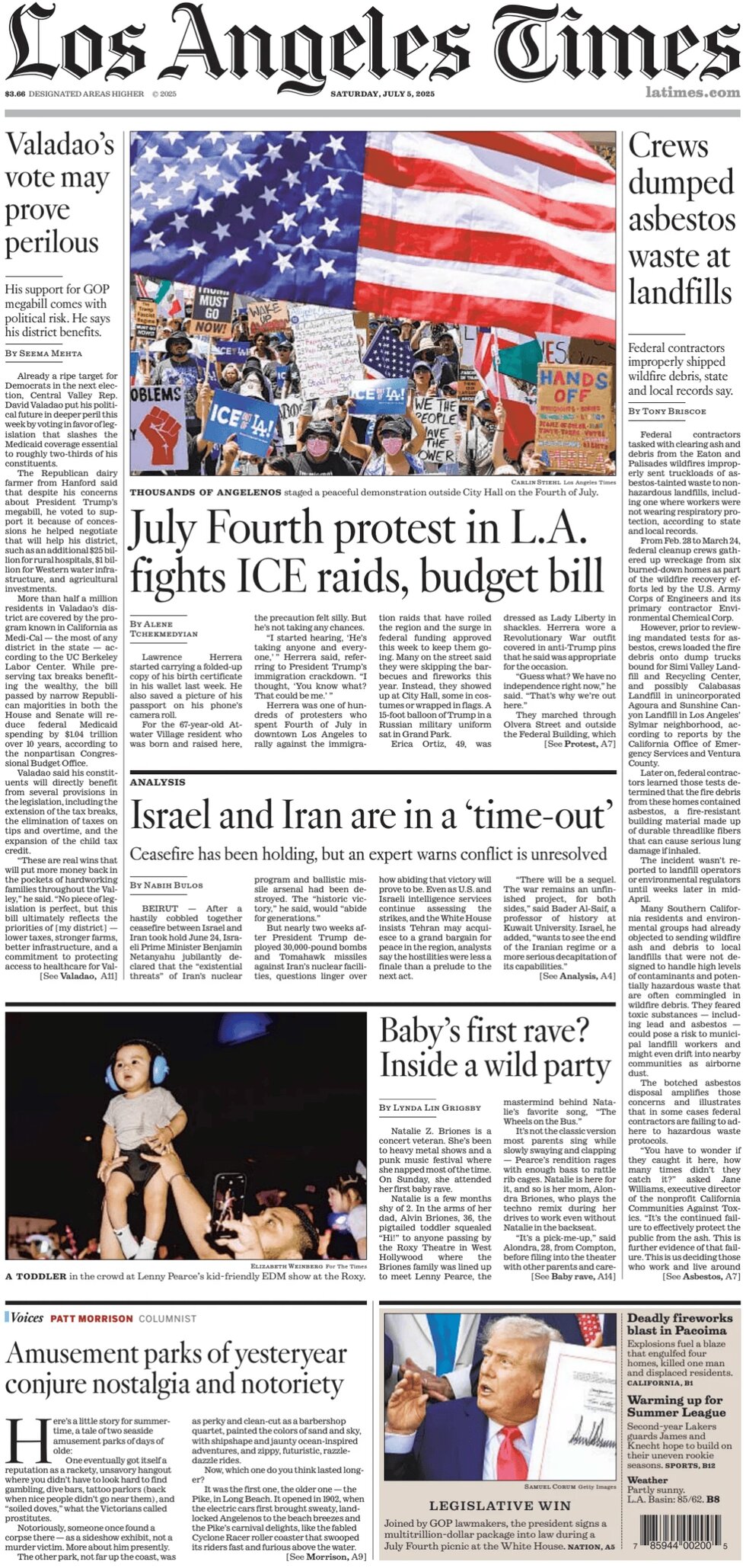 Los Angeles Times - Today's Front Page, 05/07/2025