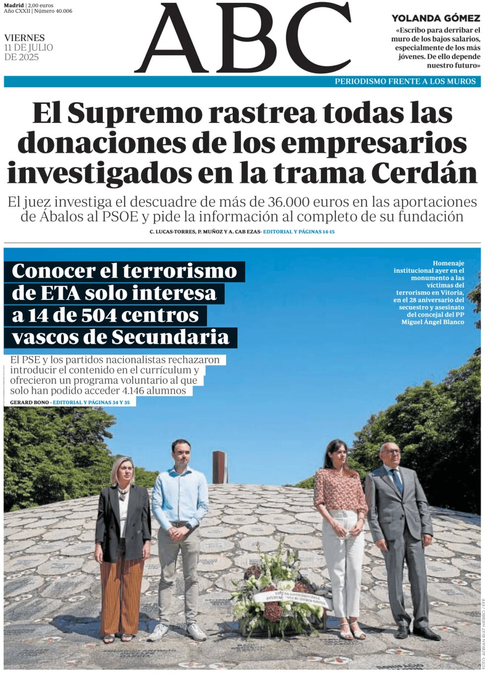 ABC - Today's Front Page, 11/07/2025