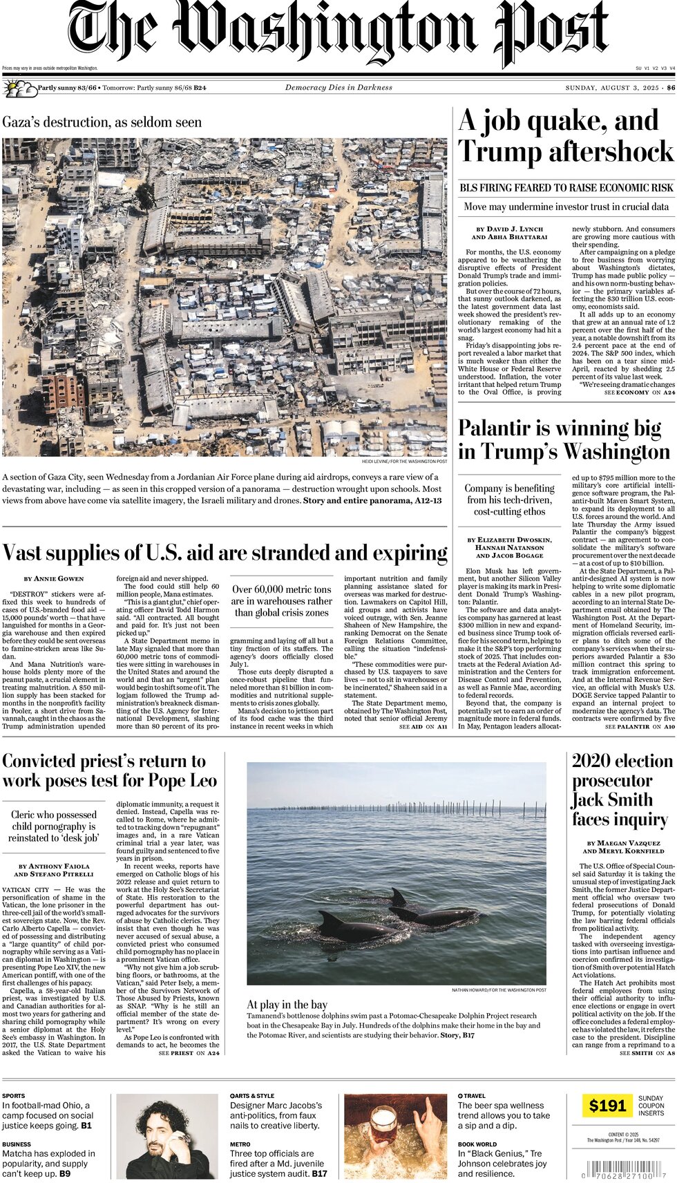 The Washington Post - Today's Front Page, 03/08/2025