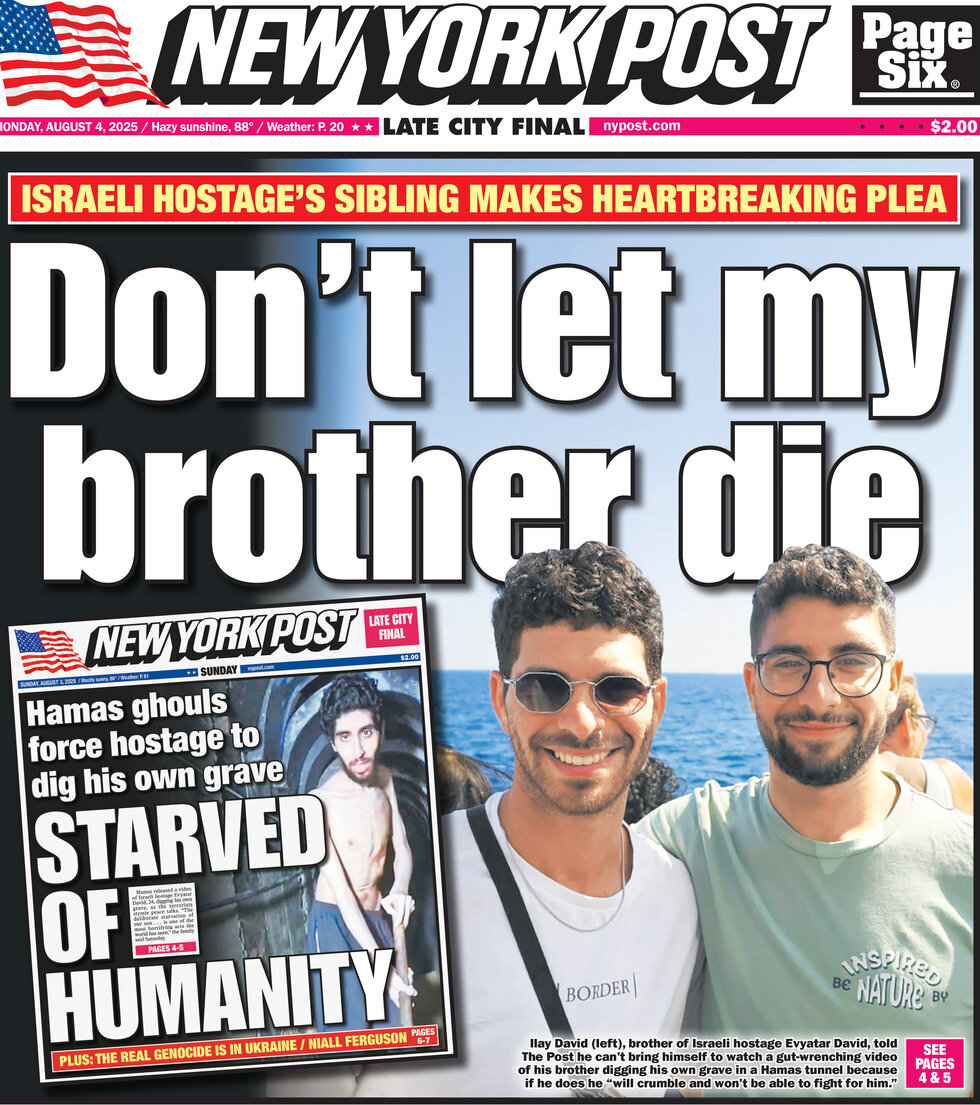 New York Post - Today's Front Page, 04/08/2025