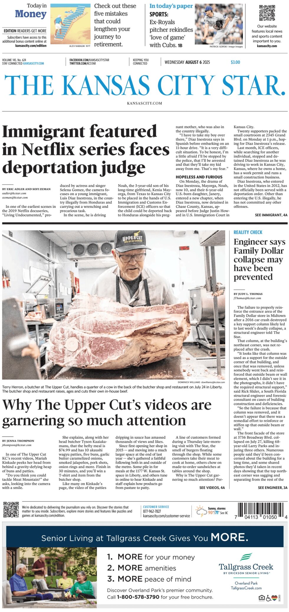 The Kansas City Star - Today's Front Page, 06/08/2025