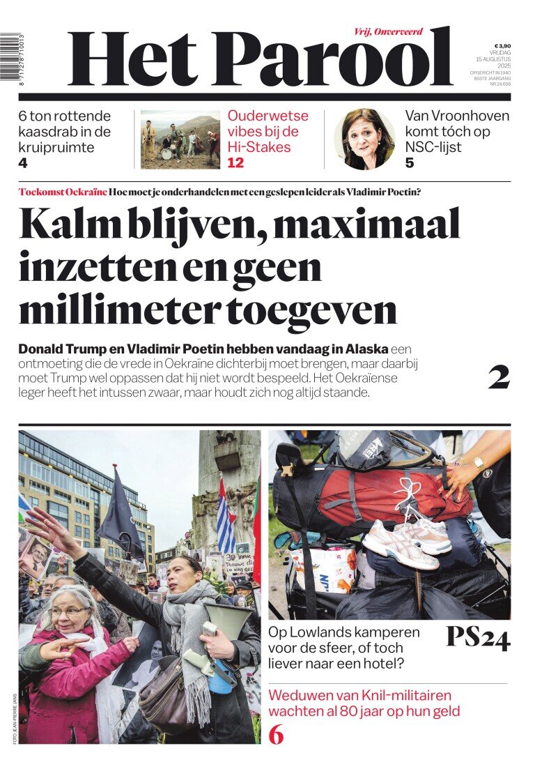 Het Parool - Today's Front Page, 15/08/2025