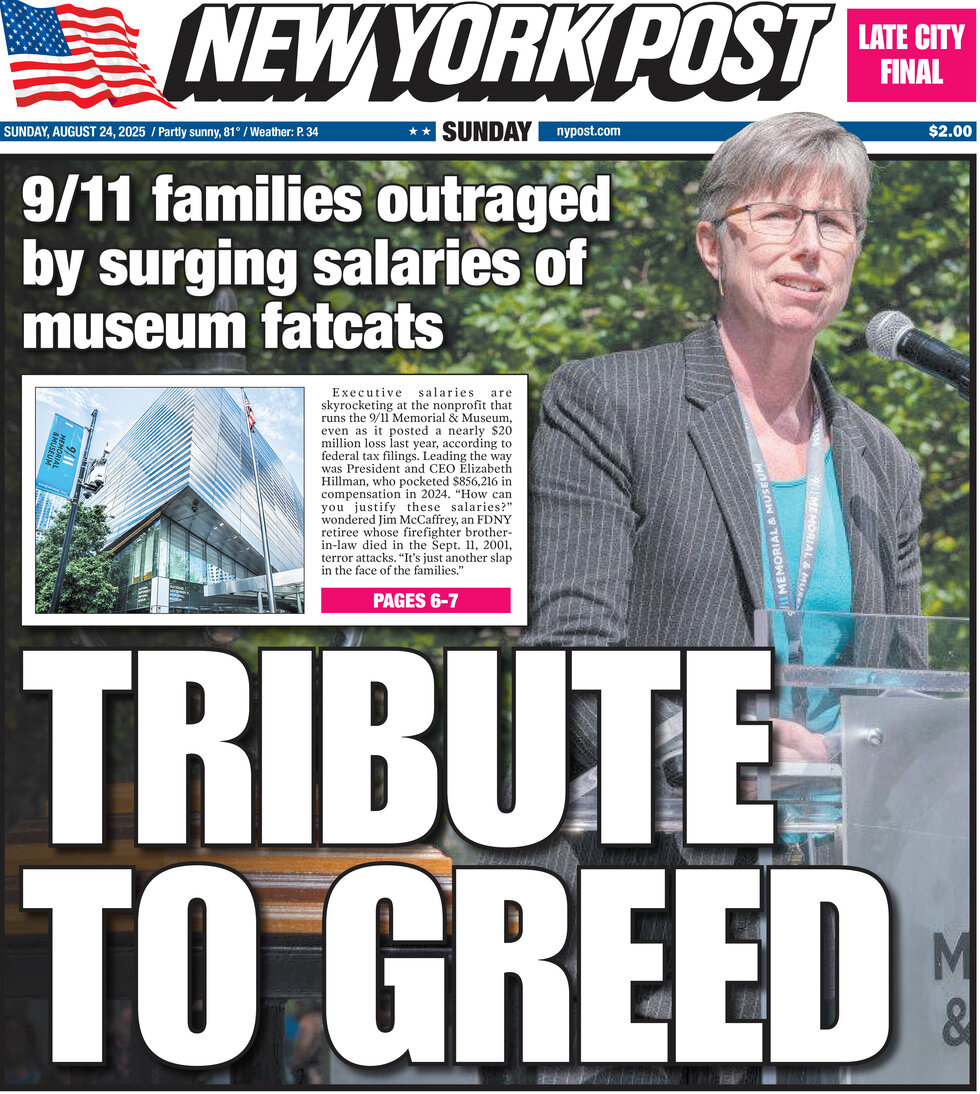 New York Post - Today's Front Page, 24/08/2025