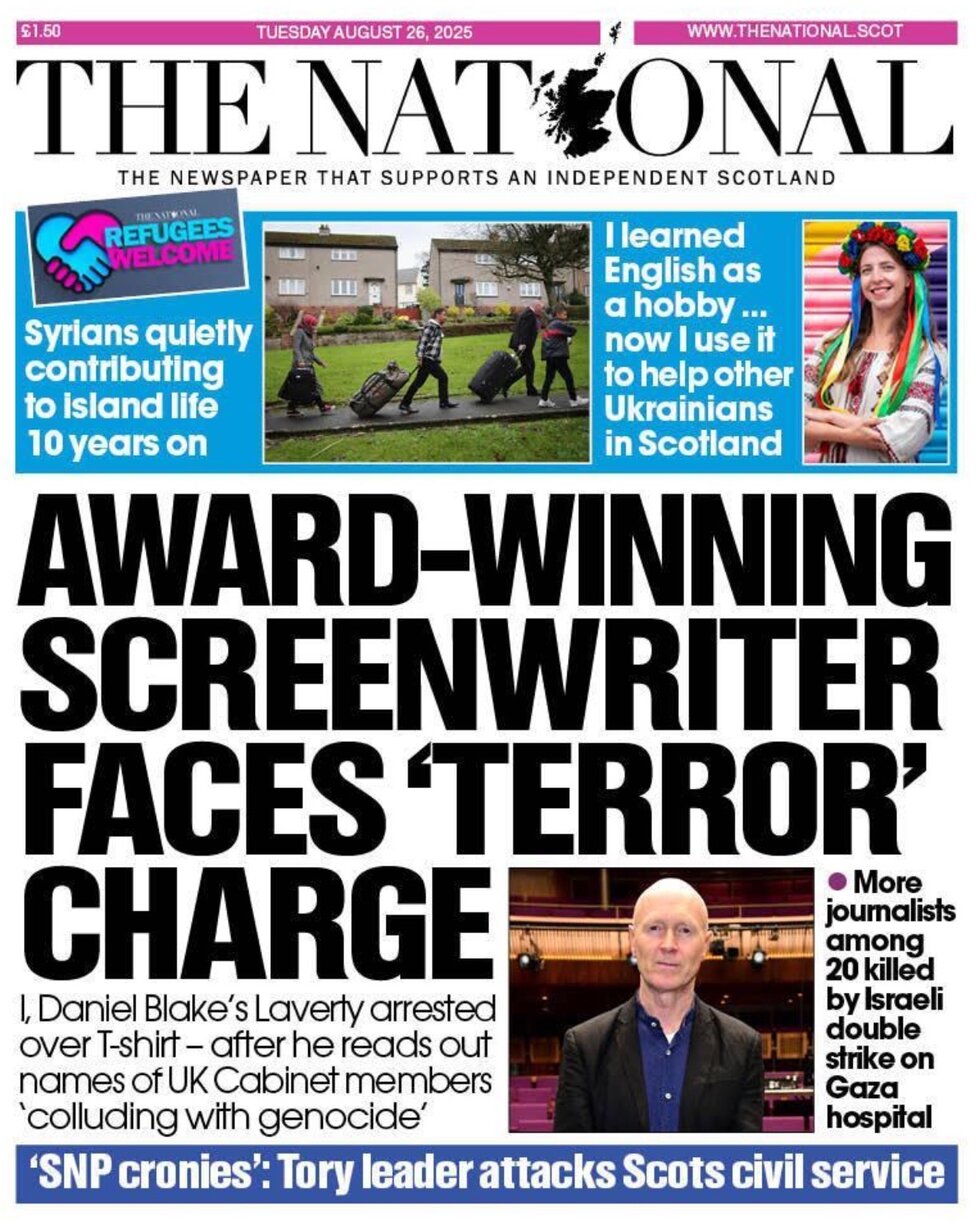 The National (Scotland) - Today's Front Page, 26/08/2025