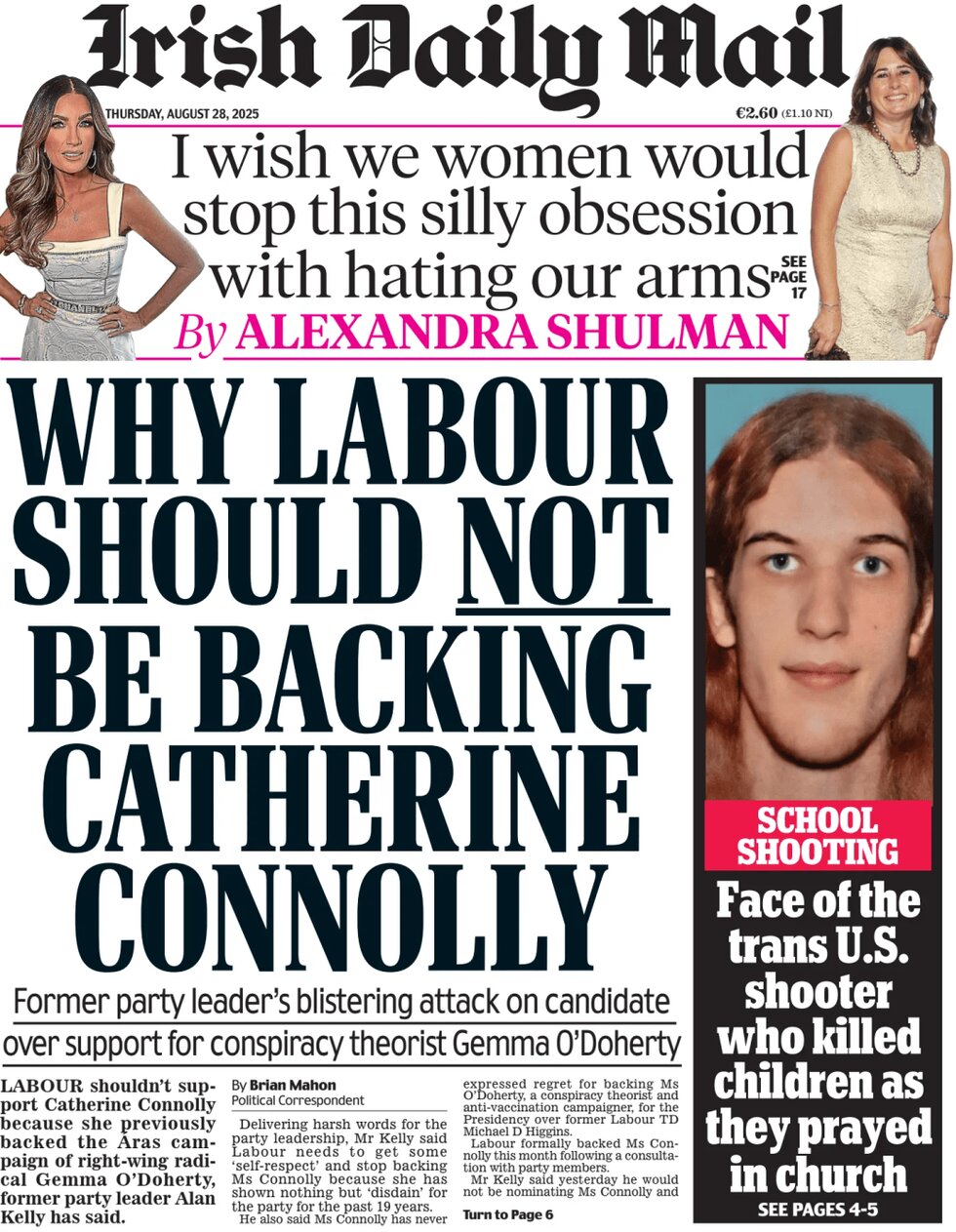 Irish Daily Mail - Today's Front Page, 28/08/2025