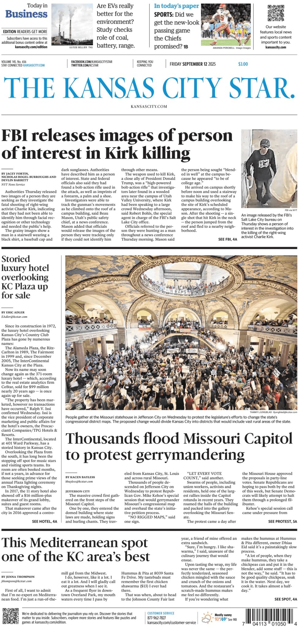 The Kansas City Star - Today's Front Page, 12/09/2025