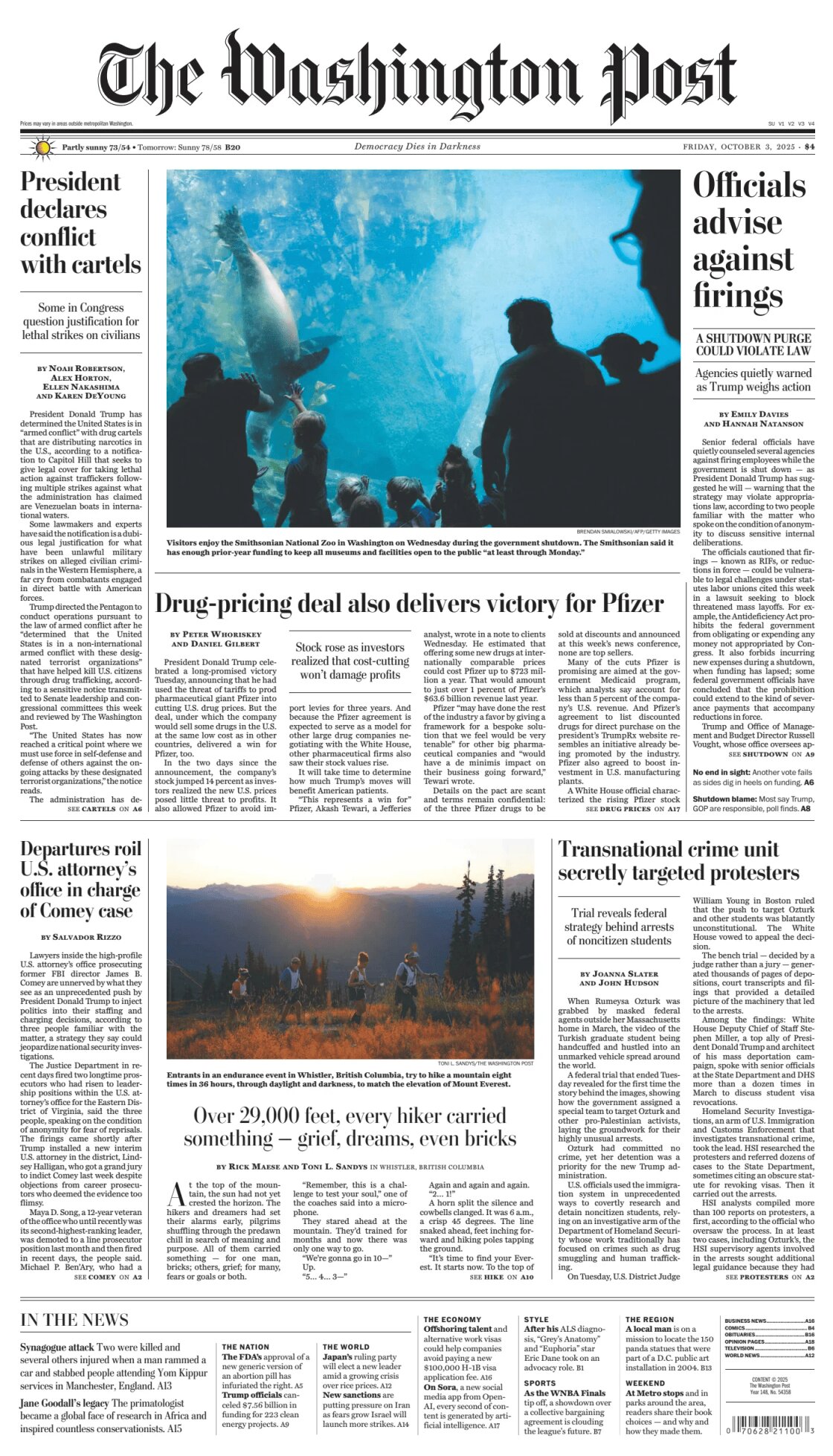 The Washington Post - Today's Front Page, 03/10/2025