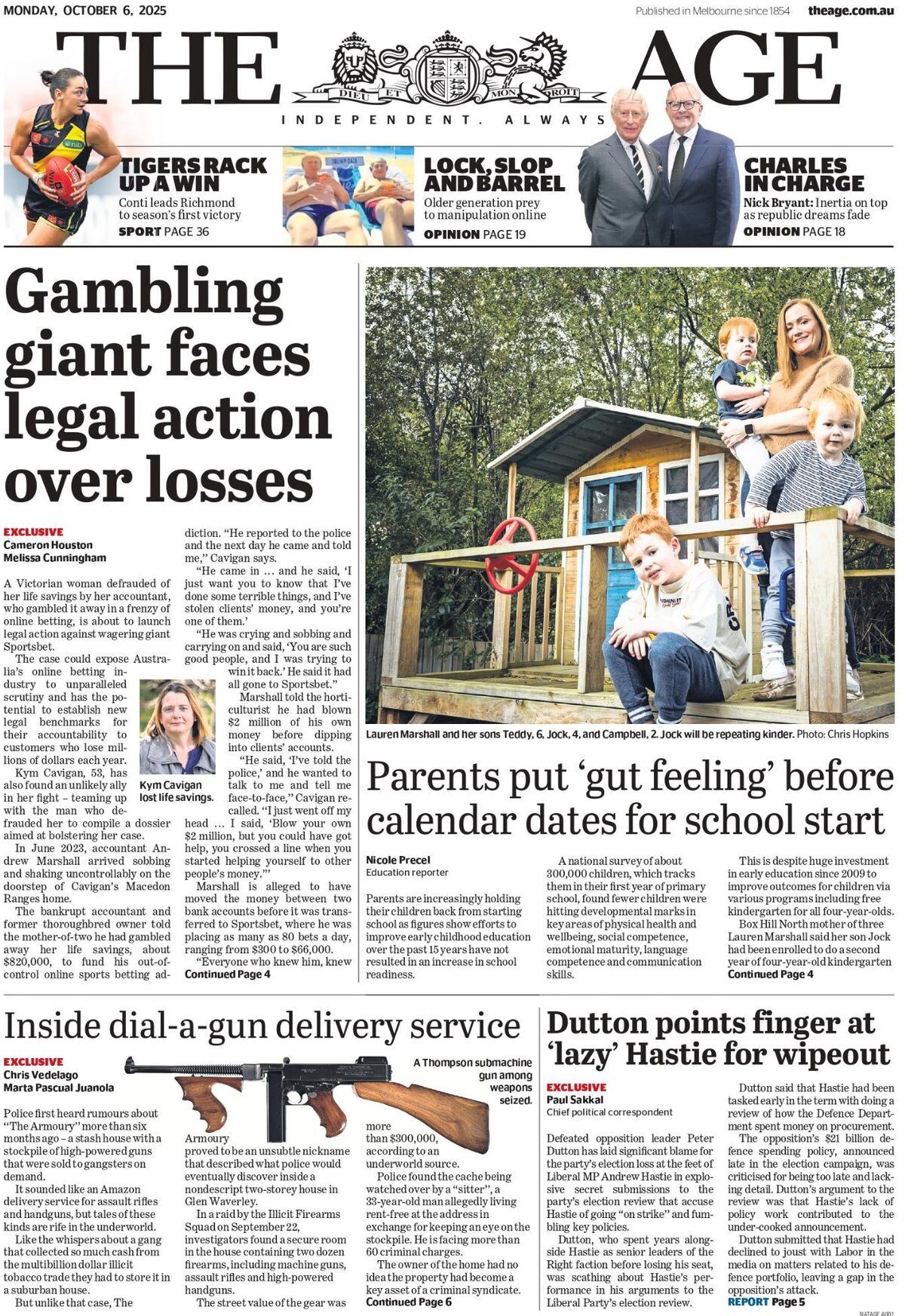 The Age - Today's Front Page, 06/10/2025