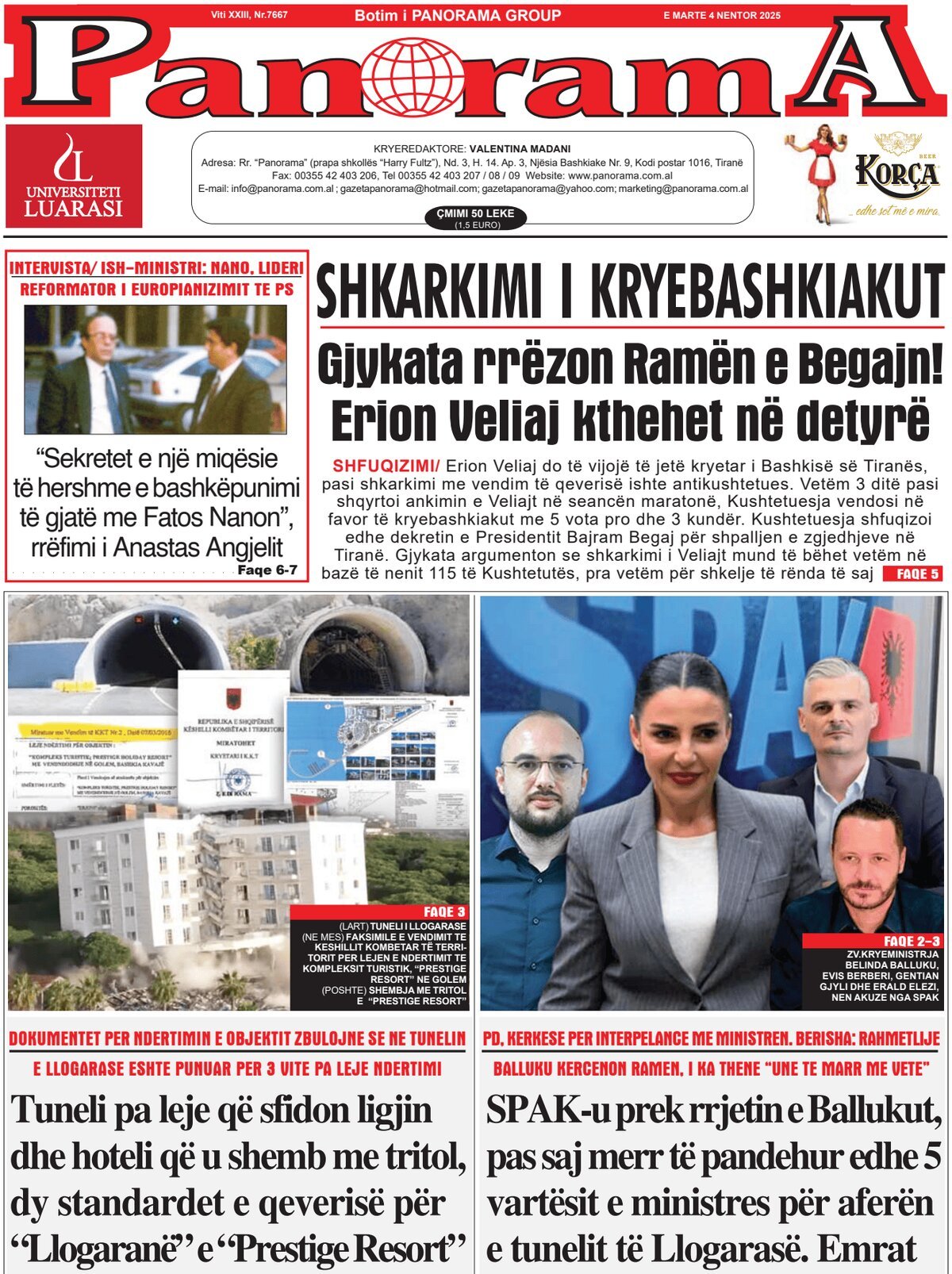 Gazeta Panorama - Today's Front Page, 04/11/2025