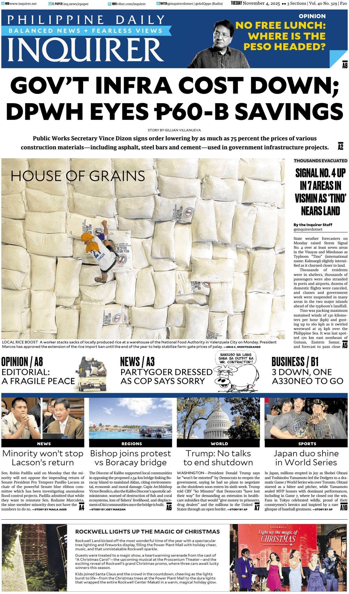 Philippine Daily Inquirer - Today's Front Page, 04/11/2025