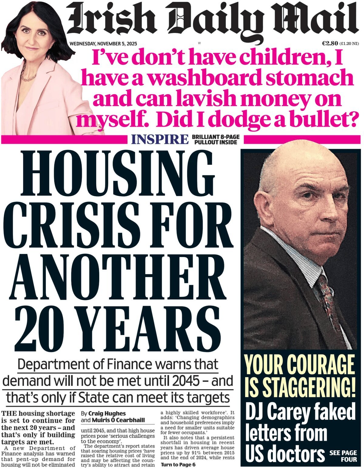Irish Daily Mail - Today's Front Page, 05/11/2025