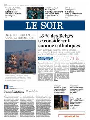 Belgian Newspapers | Today's Front Pages