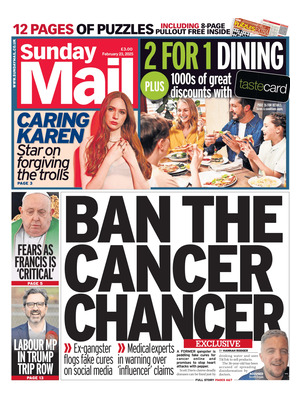 Sunday Mail - Today's Front Page, 23/02/2025