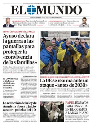 Today's Spanish Newspaper Front Pages