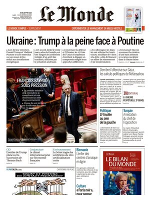 Today's French Newspaper Front Pages